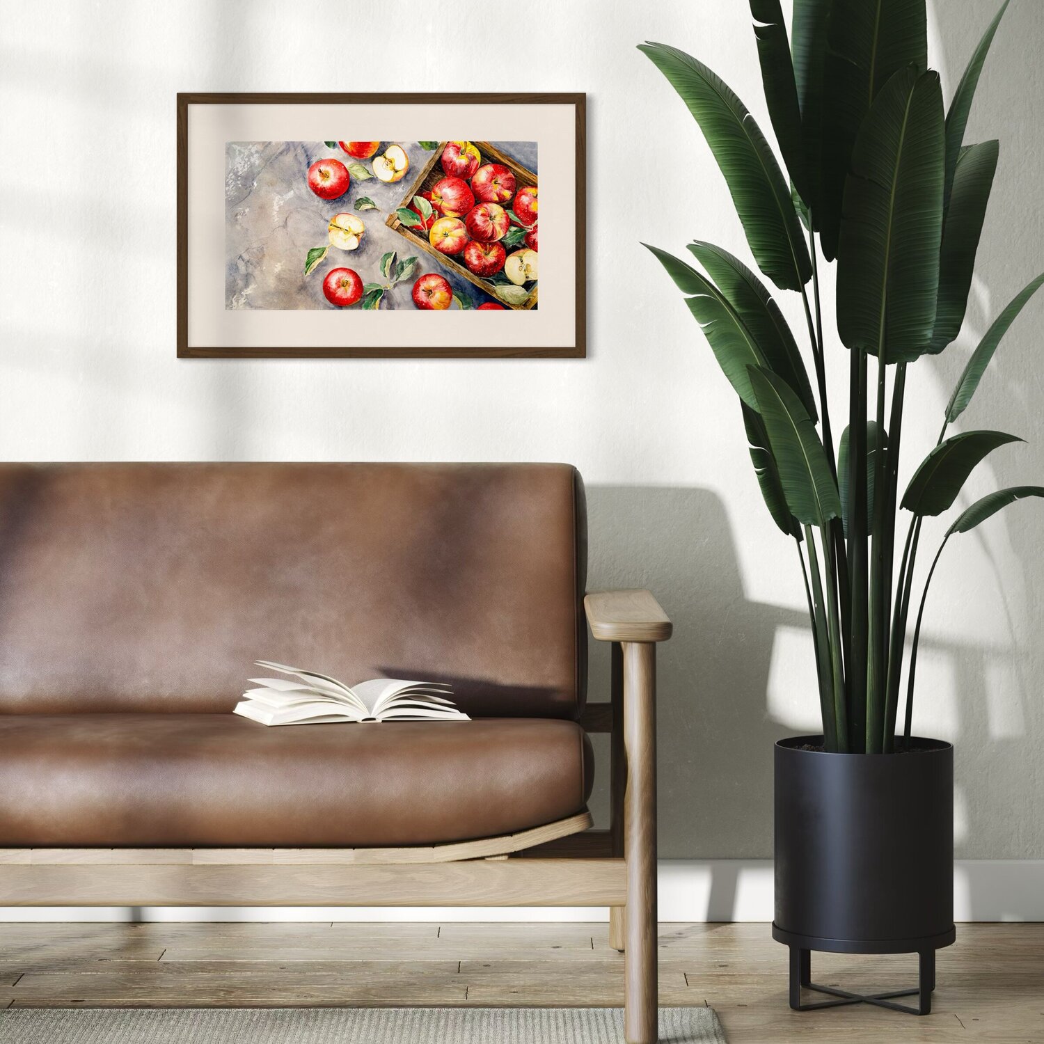 Bright Apples in a Wooden Box de Irina Kurganskaya (2024): Pintura ...