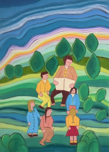 The Dreamer von Gerard Ceulemans (2023): Malerei Pastell auf Papier ...