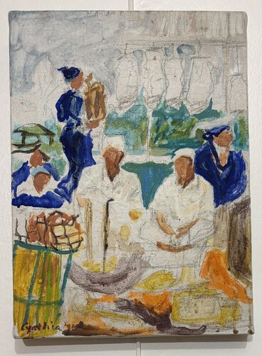 Young men Balinese dancers by Cynthia Ruffin Simon (1995) : Painting ...