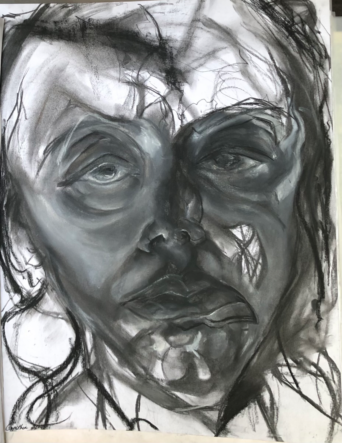 Autoportrait de l'artiste Cynthia de Cynthia Ruffin Simon (2014): Obra ...