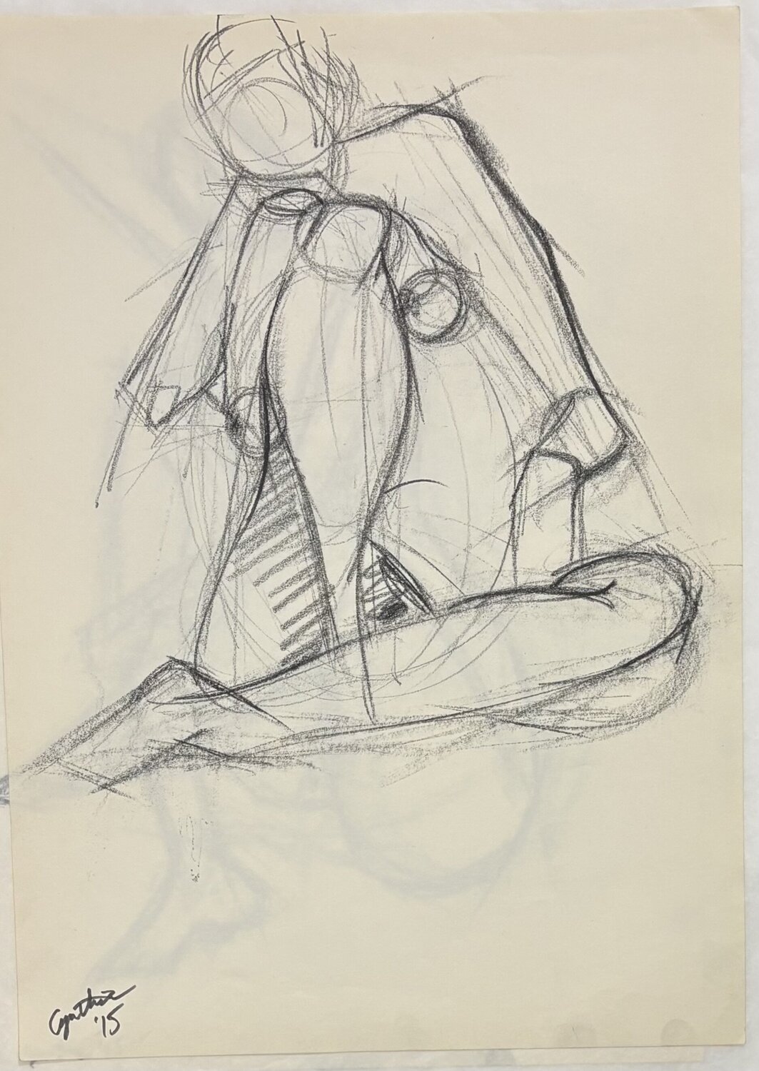 Etude de Nue assise par terre by Cynthia Ruffin Simon (2015) : Work on ...