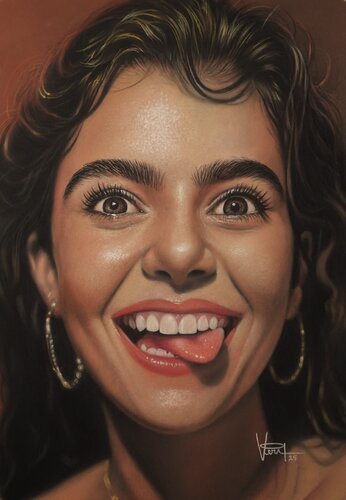 The Little Angel by Veri Apriyatno (2025) : Drawing Pastel, Charcoal on ...