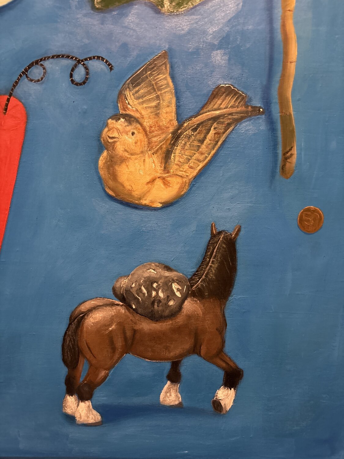 Untitled still life (With horse and bird) by Kristian Andreasen (2025) : Painting Oil on Linen ...