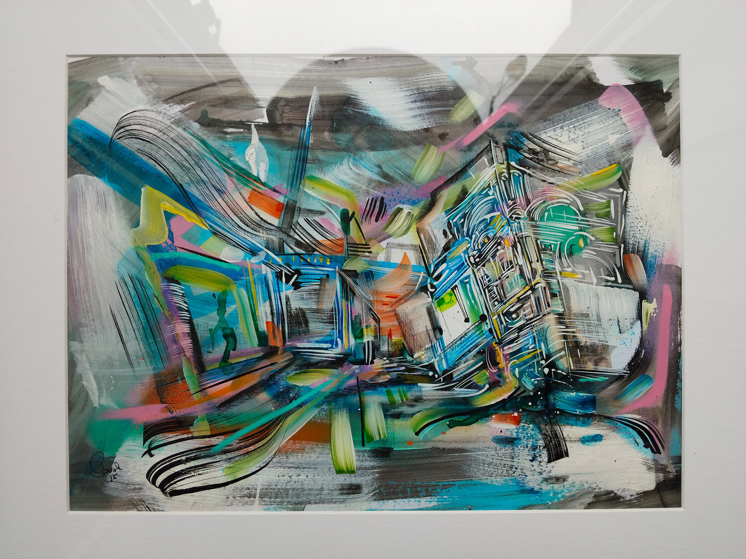 Point von Heinz Seidenbusch (2026): Malerei Acryl, Farbspray auf Papier ...