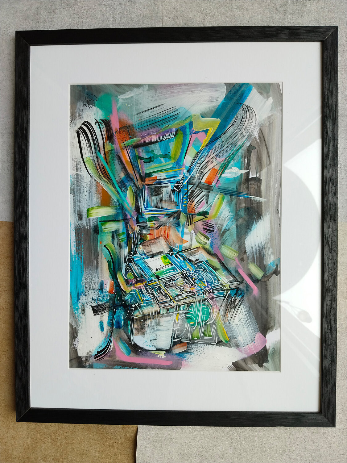 Point von Heinz Seidenbusch (2026): Malerei Acryl, Farbspray auf Papier ...