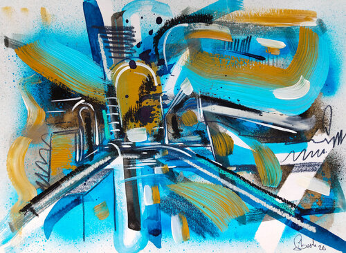 A Bit Of Play di Heinz Seidenbusch (2026): Opera su carta a Acrilico ...