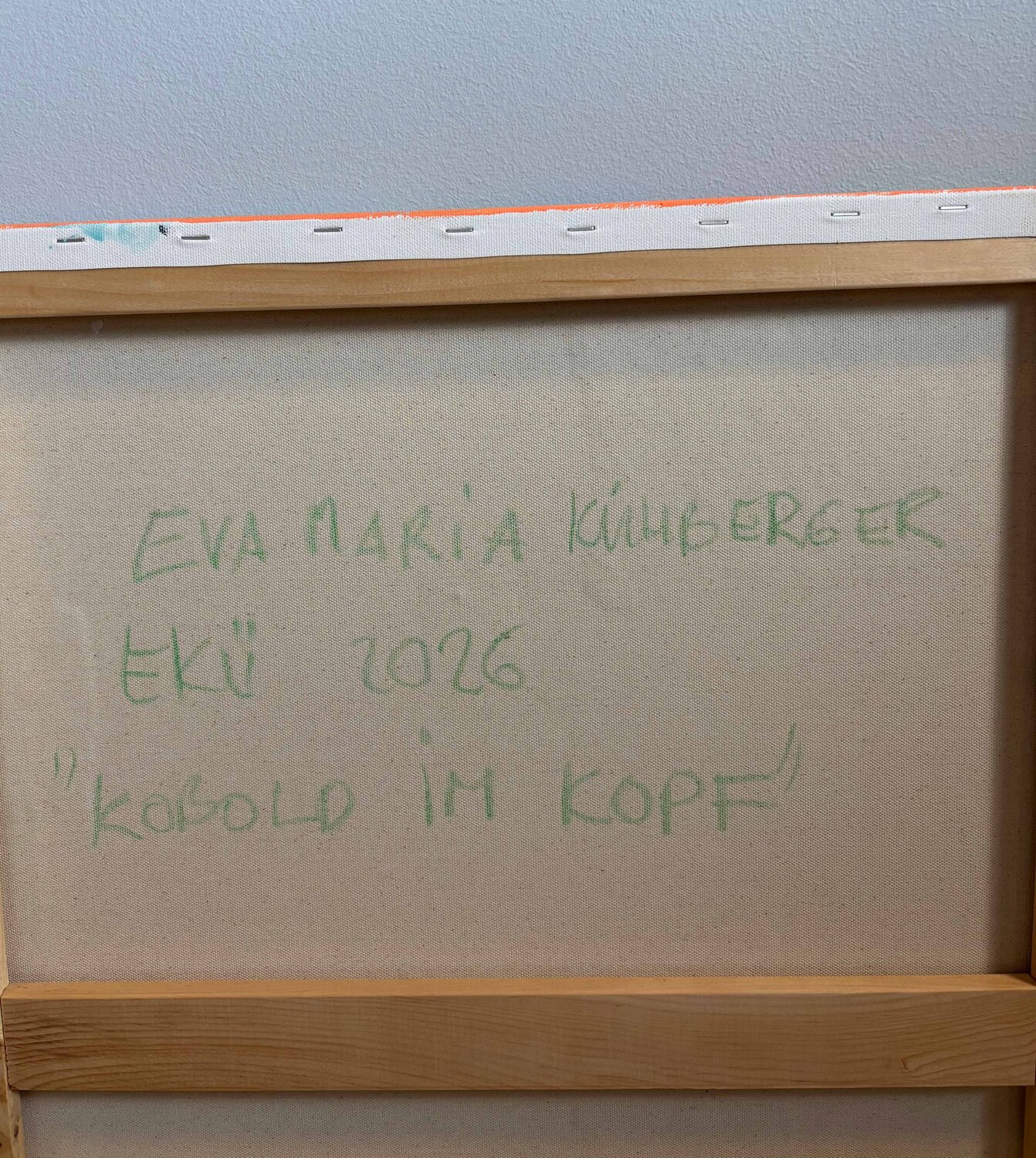 Kobold im Kopp von Eva Maria Kühberger (2026): Malerei Acryl, Collage ...