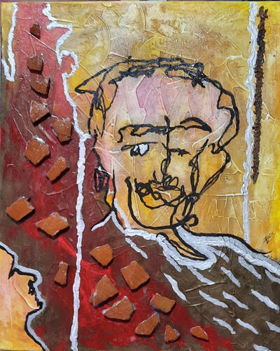 ORIGIN by Renato de la Riva (2026) : Painting Acrylic, Collage on ...