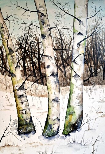 clair de lune aux corbeaux door roger achache (2024) : Tekening Oost ...