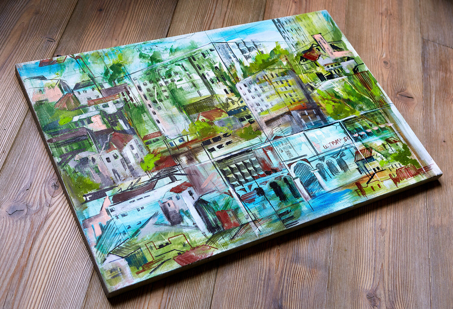 Overpopulation by Lu Zvegintseva (2020) : Painting Oil, Pen on Canvas ...