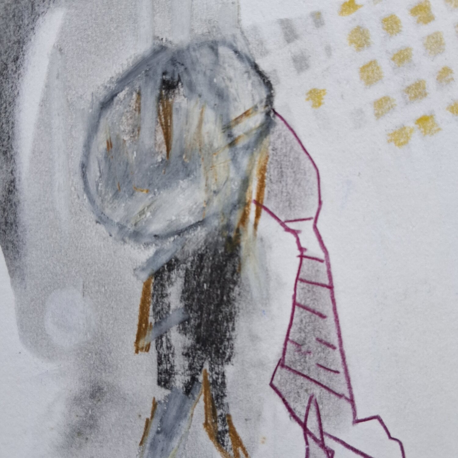 Éclatement by yves minssart (2026) : Drawing Pastel, Pencil on Paper ...