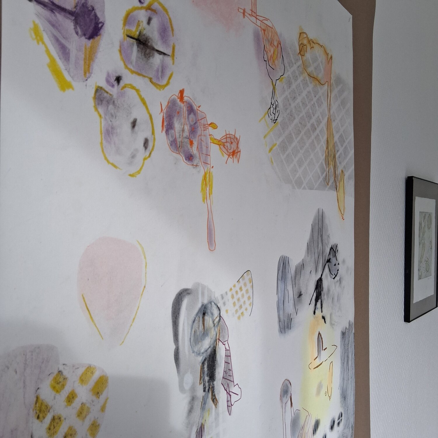 Éclatement by yves minssart (2026) : Drawing Pastel, Pencil on Paper ...