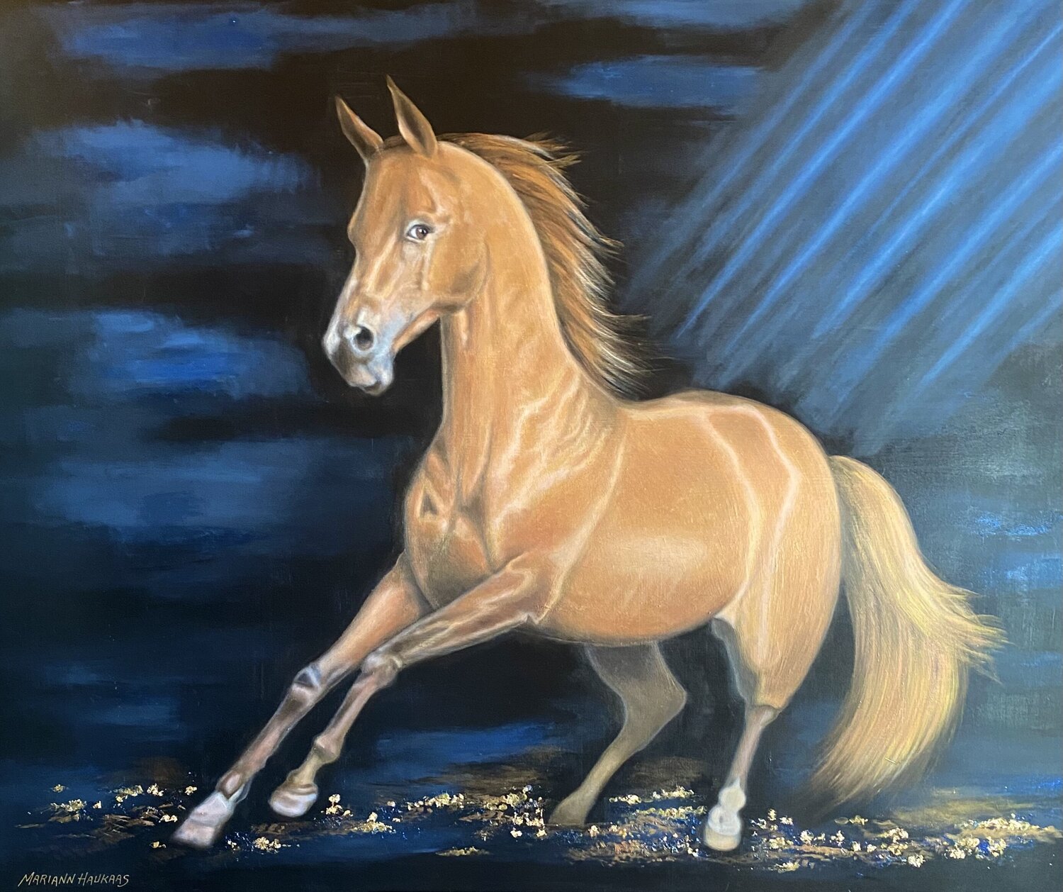 The Messenger di Mariann Haukaas (2023): Pittura a Acrilico su Tela ...