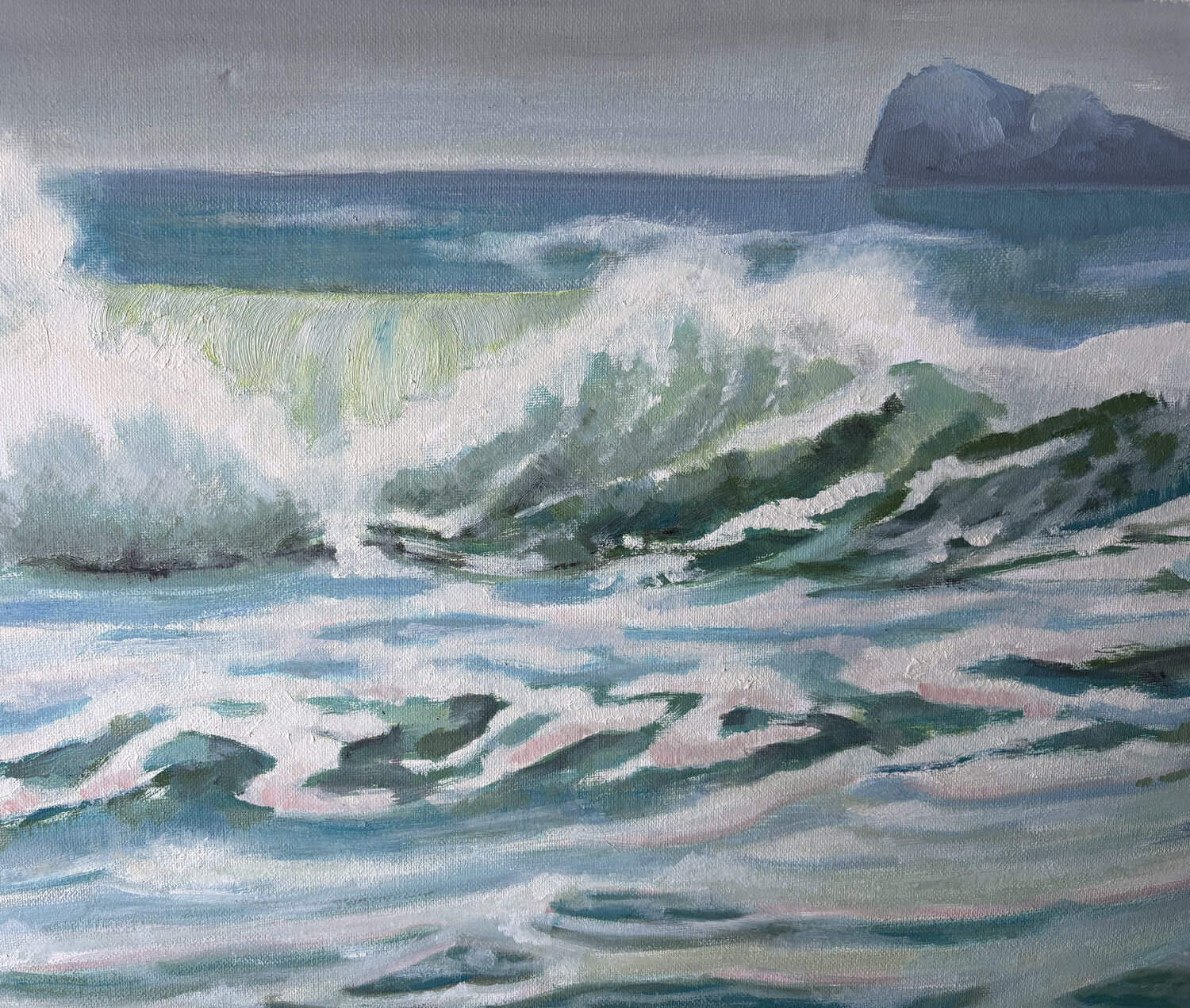 Côte Caraïbes von Michèle Buchet (2025): Malerei Öl auf Leinwand ...