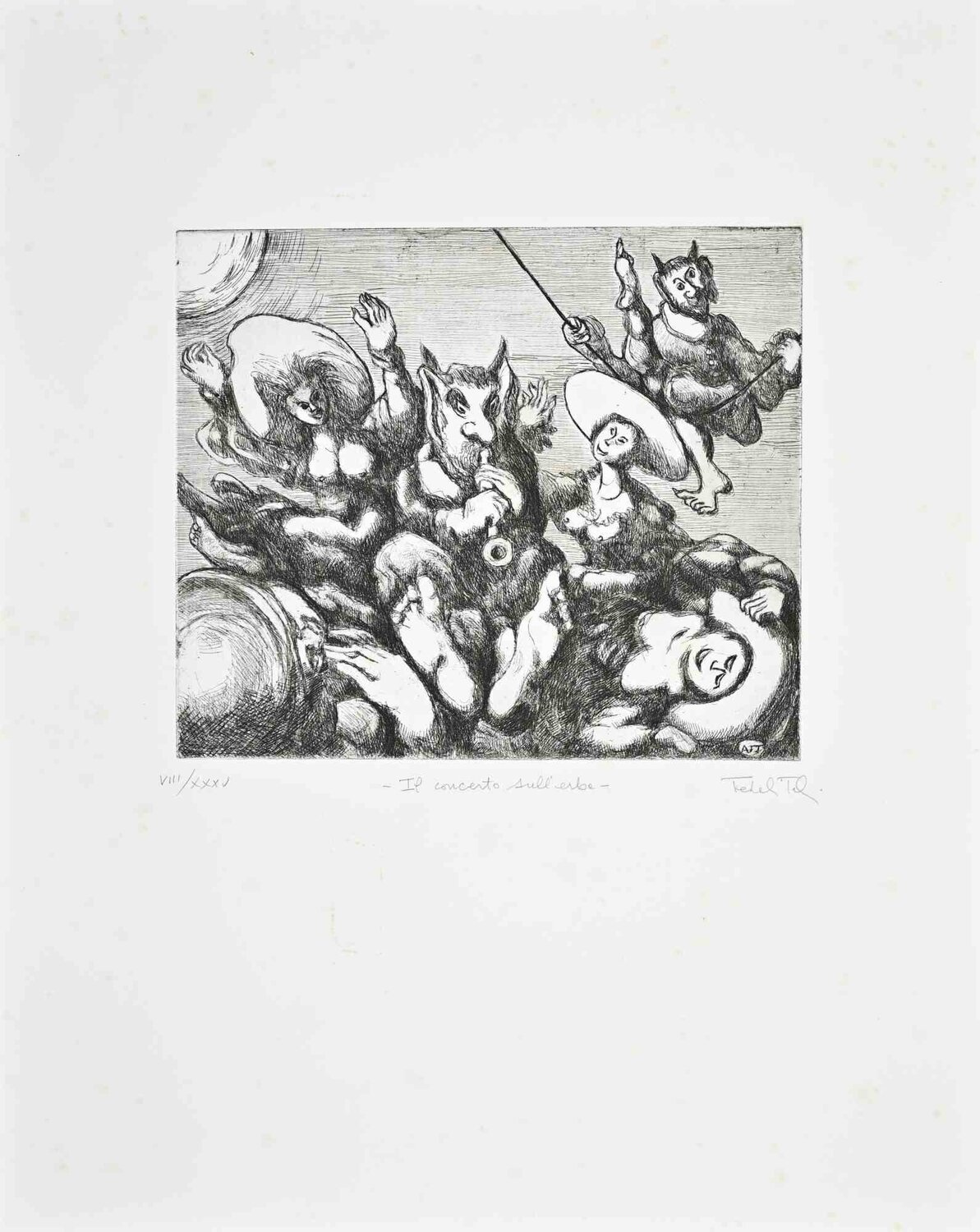 The Concert on the Grass by Amedeo Tedeschi Toschi (1990) : Print Other ...