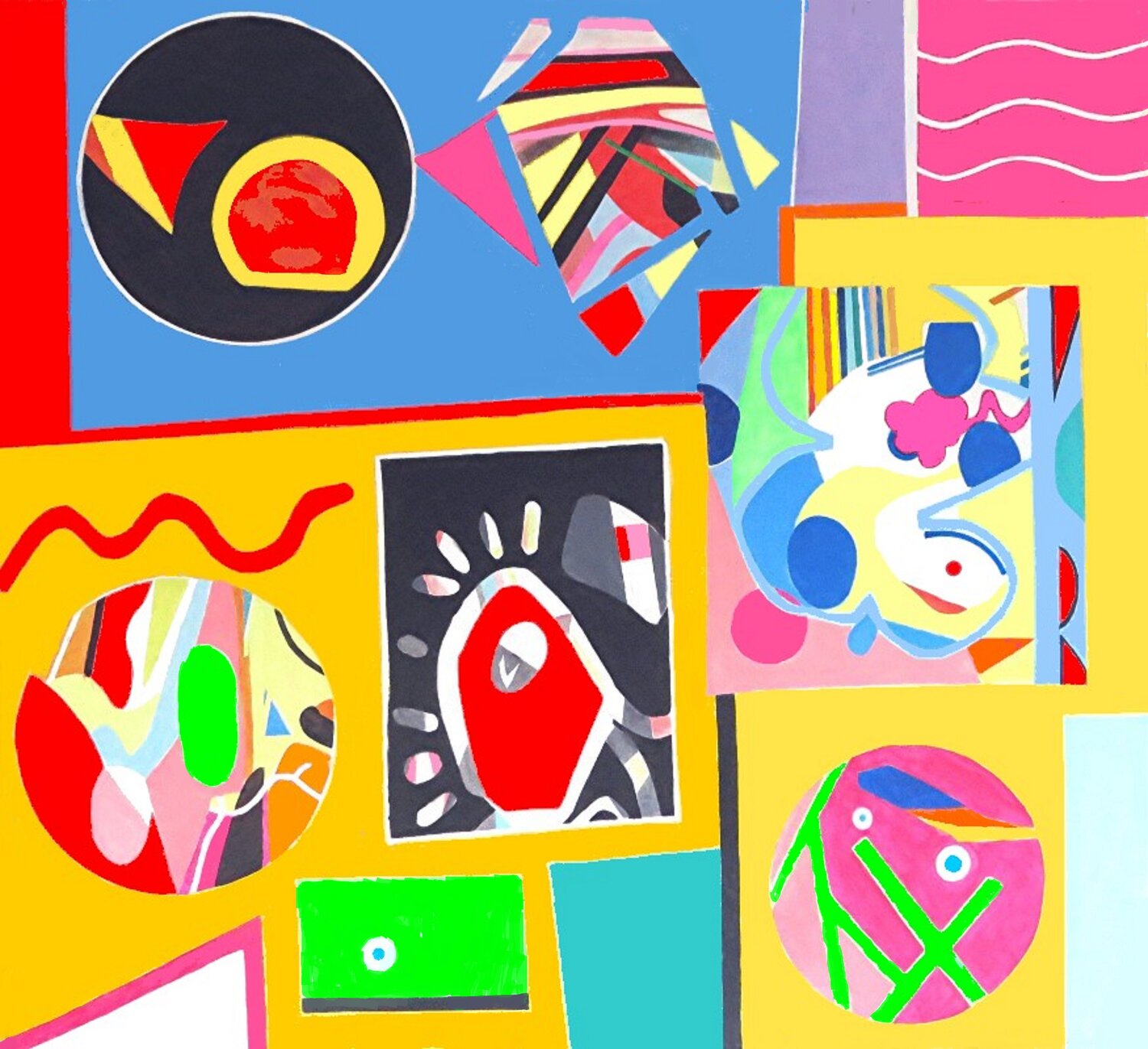 Alien Vernissage by Barron Holland (2021) : Painting Acrylic on Canvas ...