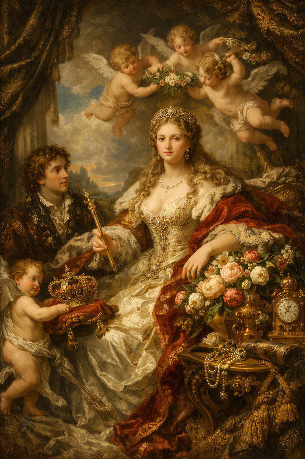 Neo-Baroque Reverie – Digital Renaissance Artifact von Marija Ruisi ...