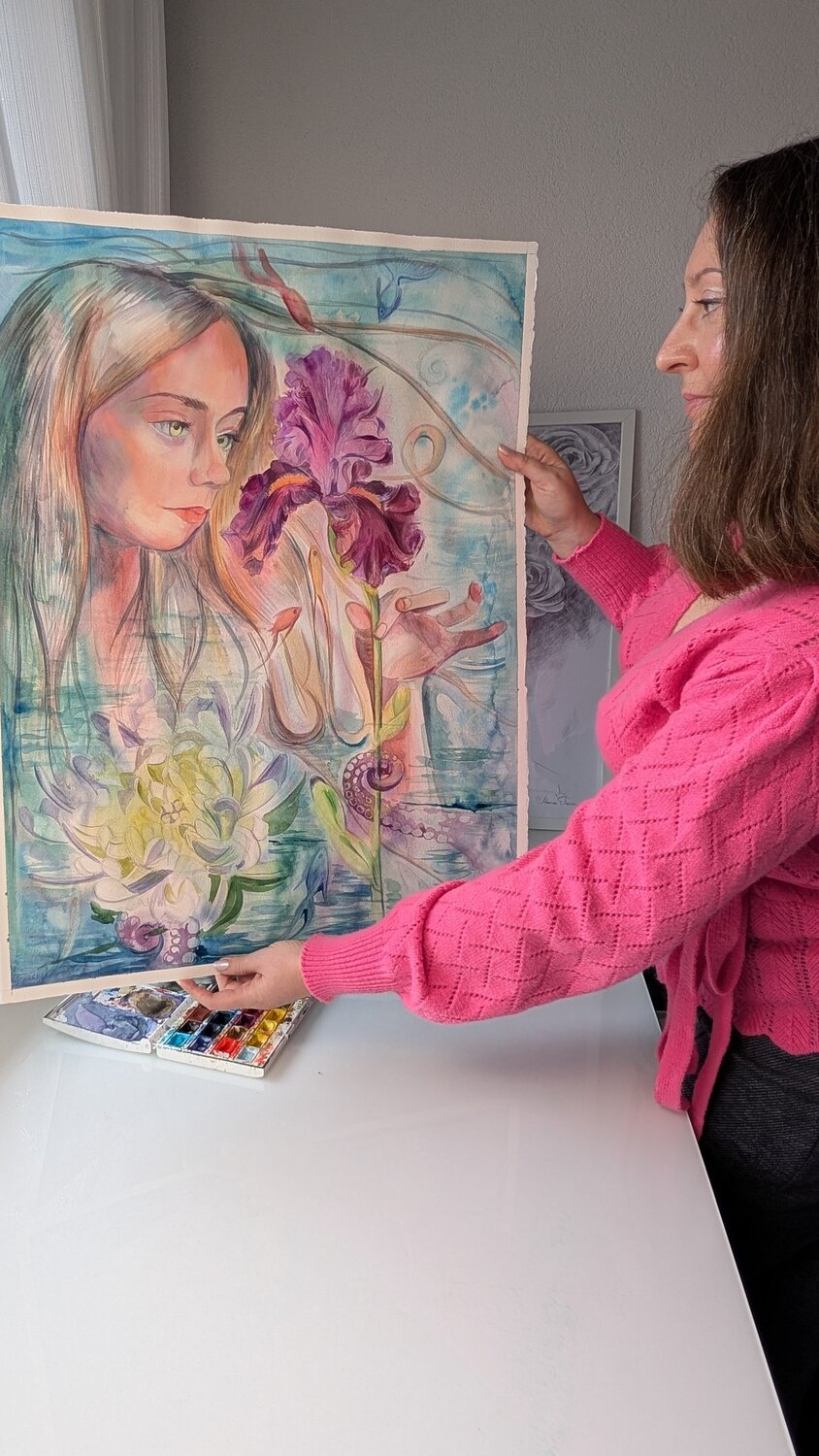 Zarte Welt by Marina Kaiser (2026) : Painting Watercolor, Pencil on ...