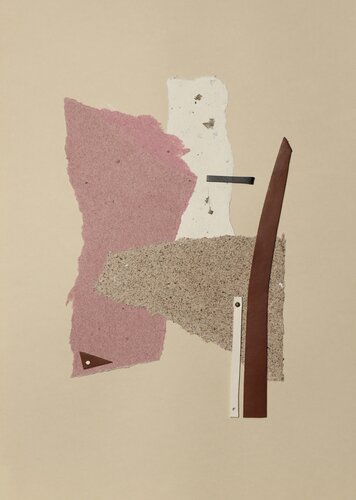 Composition 5 de Aurélie Pellat (2024) : Œuvre sur papier Collage sur ...