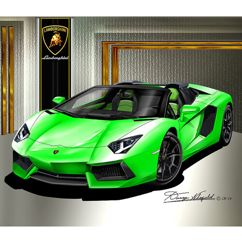 1965 SHELBY COBRA 427 FINE ART PRINT / AVAILABLE IN 8 DIFFERENT COLORS ...