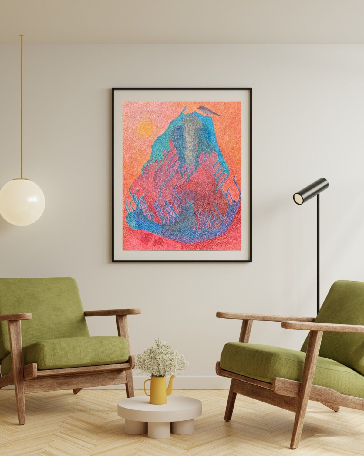 Lord Ganesha by Padmanabh Bendre (2008) : Painting Acrylic on Canvas ...