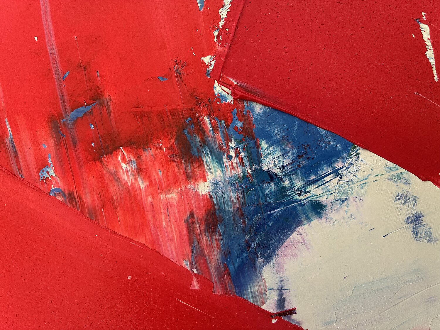 Red Ascending by Marcus Hodge (2023) : Painting Oil, Pencil on Paper - Singulart