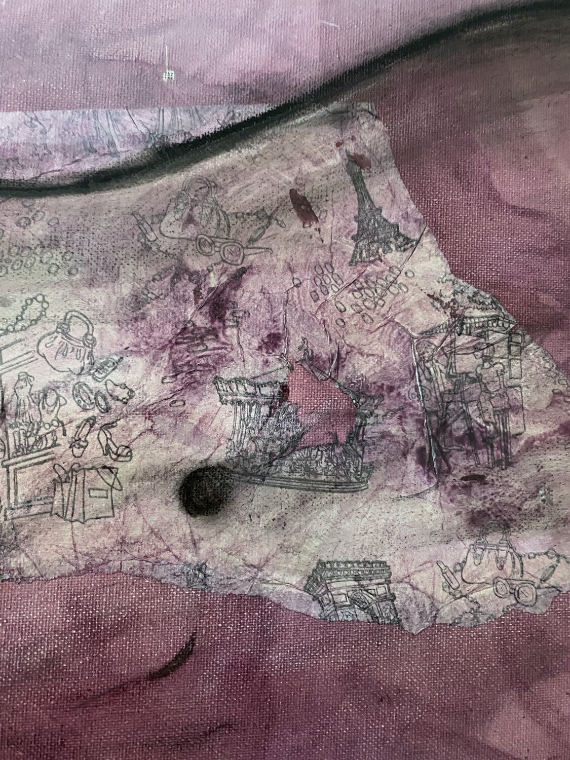 Hedy by Laura Lassa (2011) : Painting Acrylic, Collage on Canvas ...