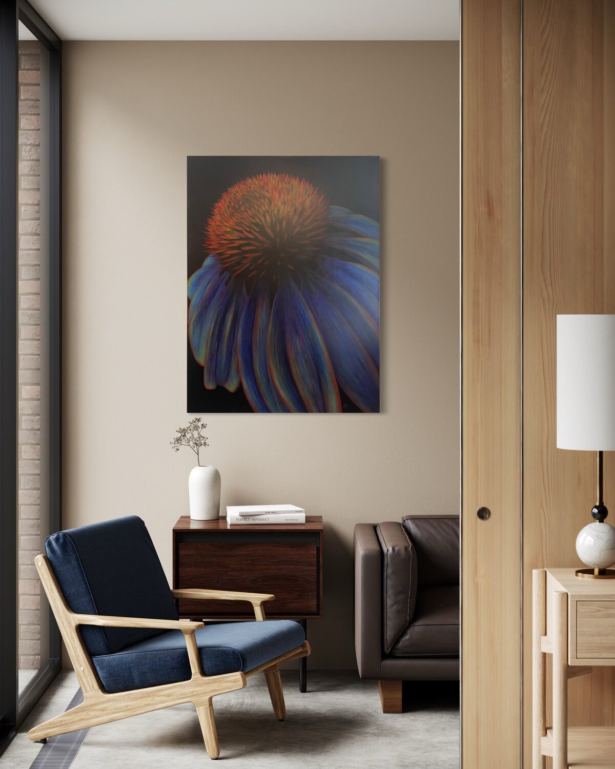 Cone Flower 3x4ft von Crystal Bailey (2024): Malerei Acryl auf Leinwand ...