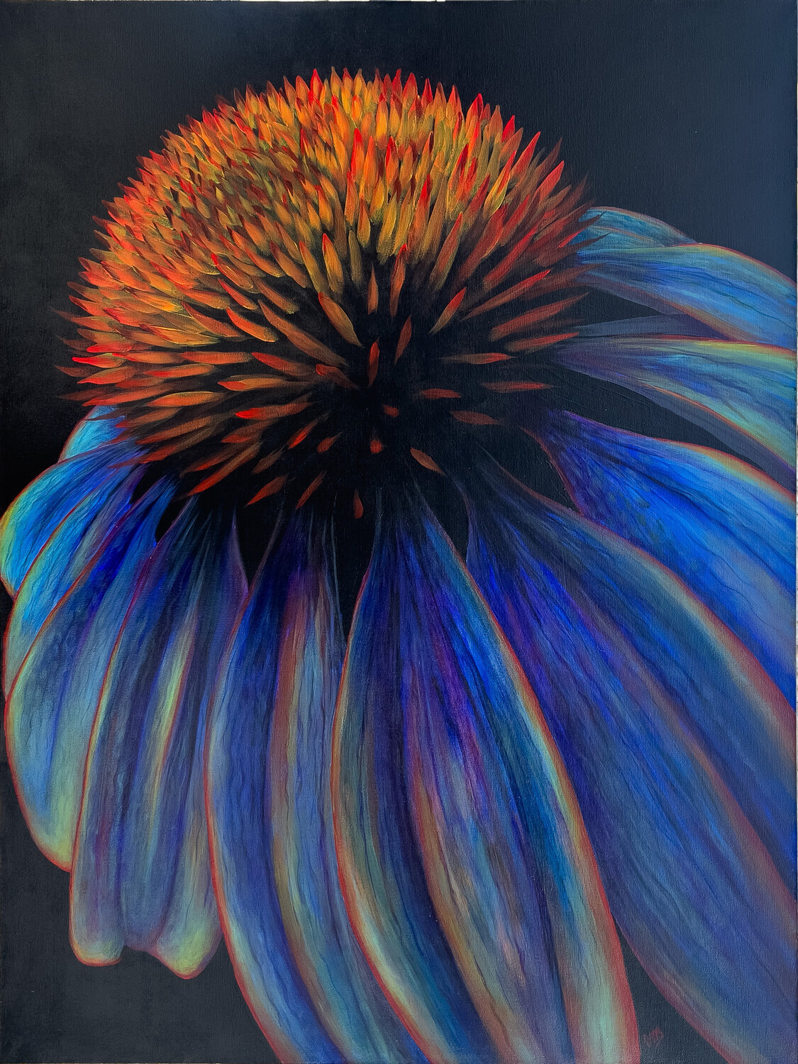 Cone Flower 3x4ft de Crystal Bailey (2024) : Peinture Acrylique sur ...