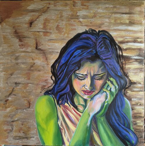 L' OLTRE QUI by Susanna Gatto (2023) : Painting Acrylic, Oil on Canvas ...