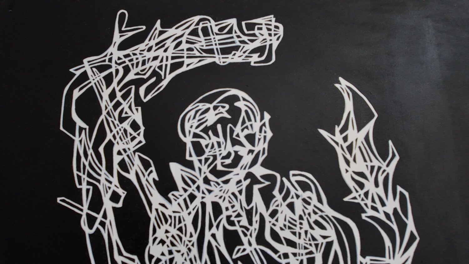 Fire Of The King di Uomo Nero (2023): Pittura a Acrilico, Inchiostro di ...