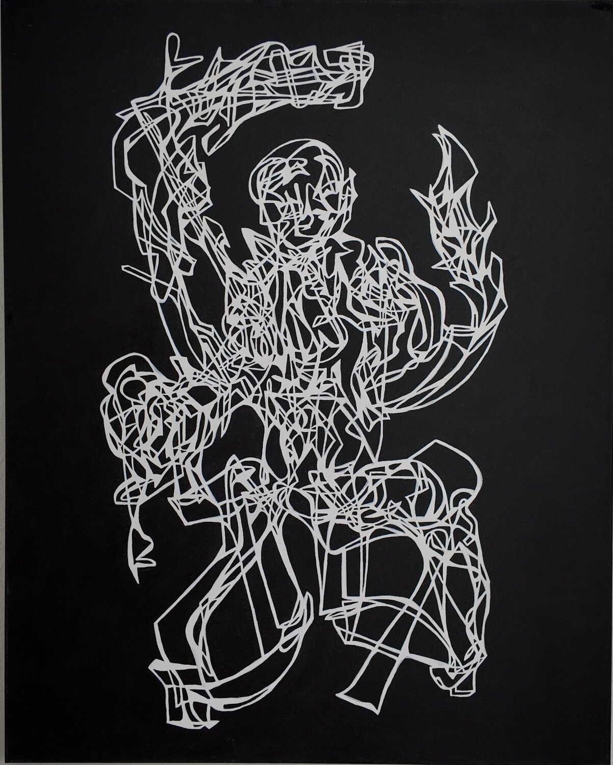 Fire Of The King di Uomo Nero (2023): Pittura a Acrilico, Inchiostro di ...