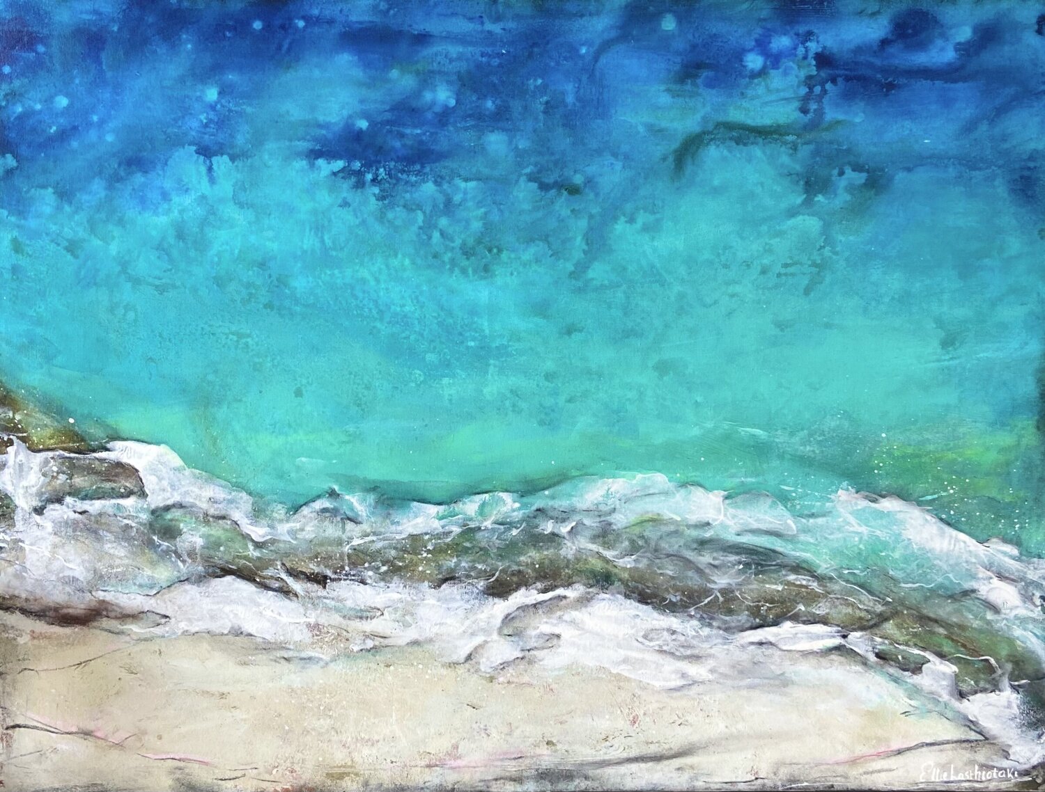 Embrace the Breeze by Ellie Lasthiotaki (2022) : Painting Acrylic ...