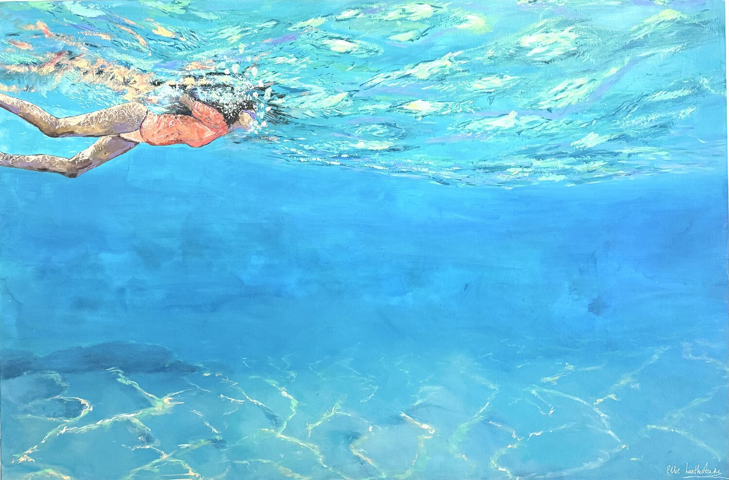 One Breath, One Dive, One Step de Ellie Lasthiotaki (2025): Pintura ...