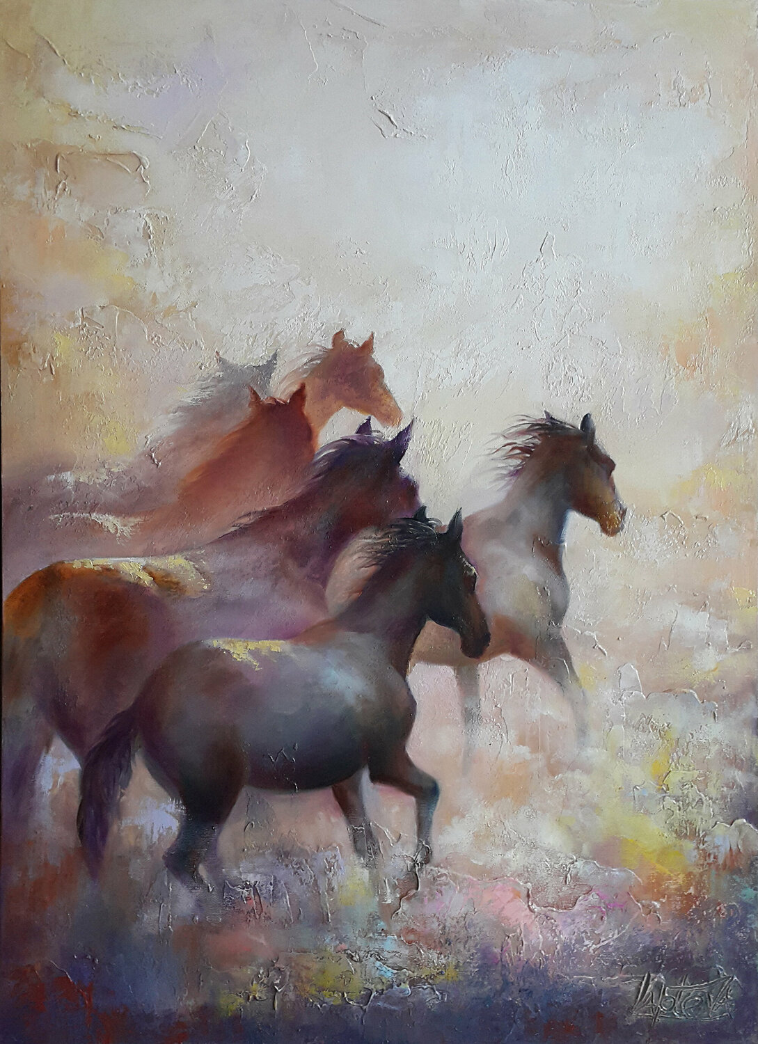Horse Running Painting