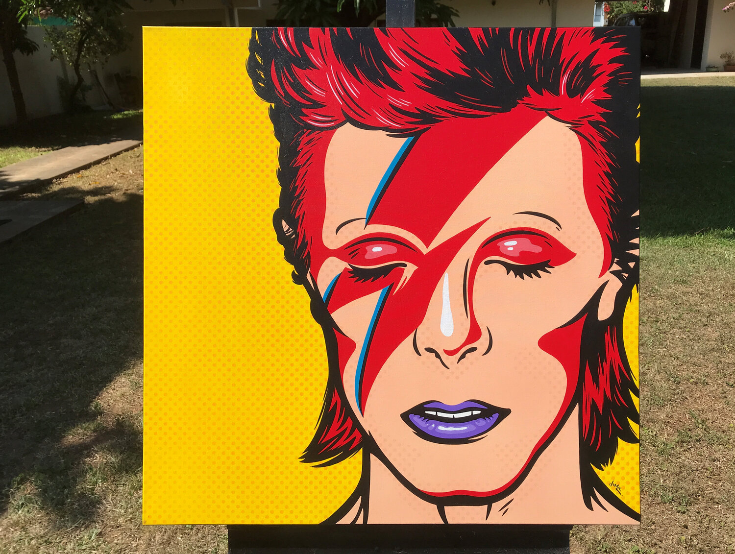 David Bowie by Jamie Lee (2021) : Painting Acrylic on Canvas - Singulart