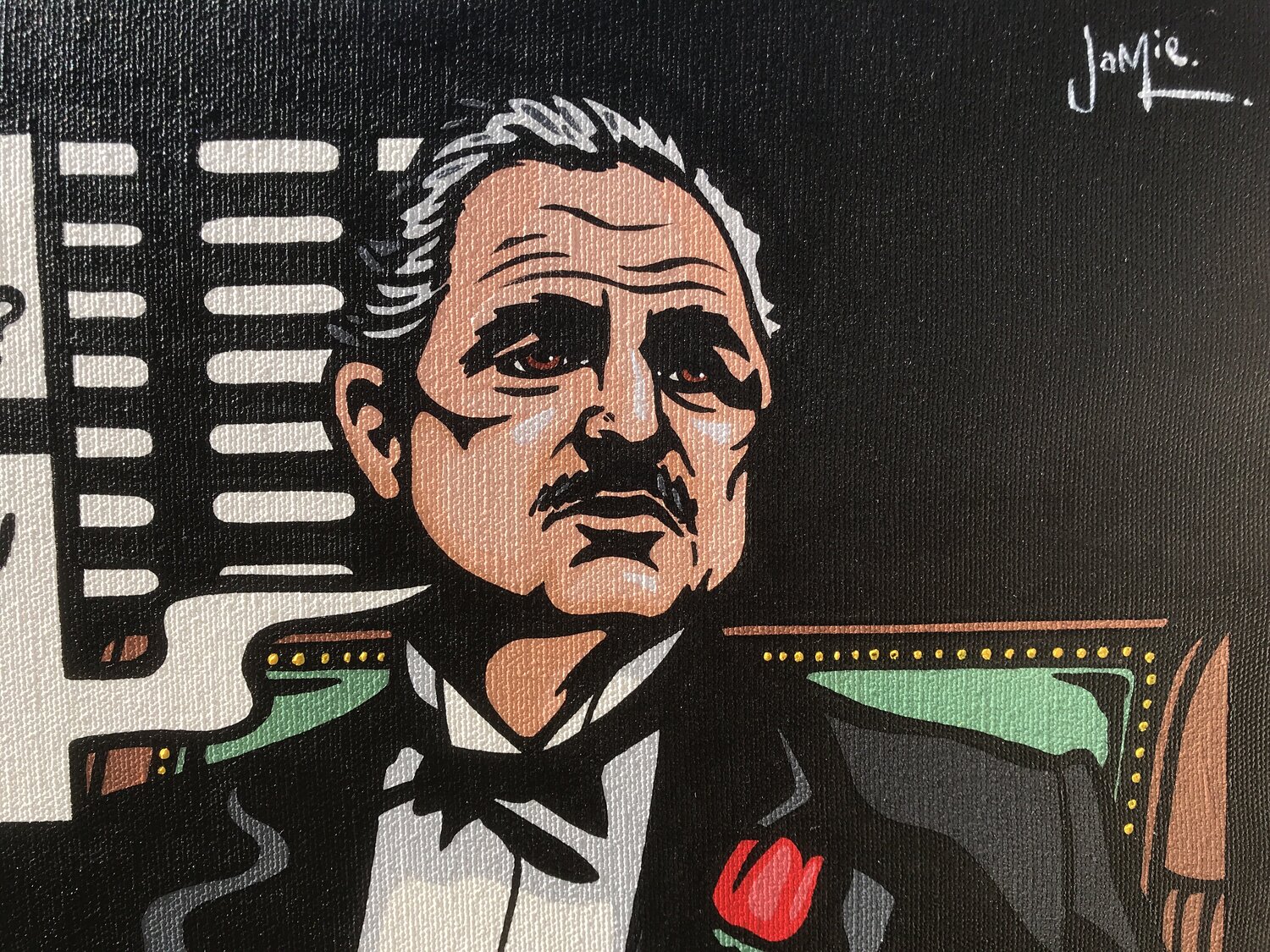 The Godfather - Bonasera von Jamie Lee (2022): Malerei Acryl auf ...