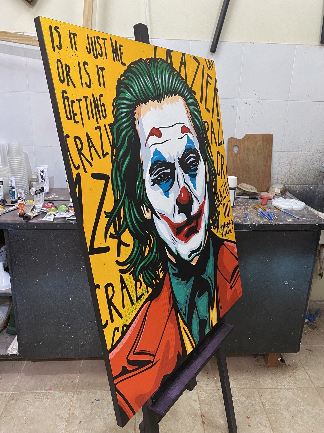 Joker by Jamie Lee (2023) : Painting Acrylic, Spray Paint on Canvas ...