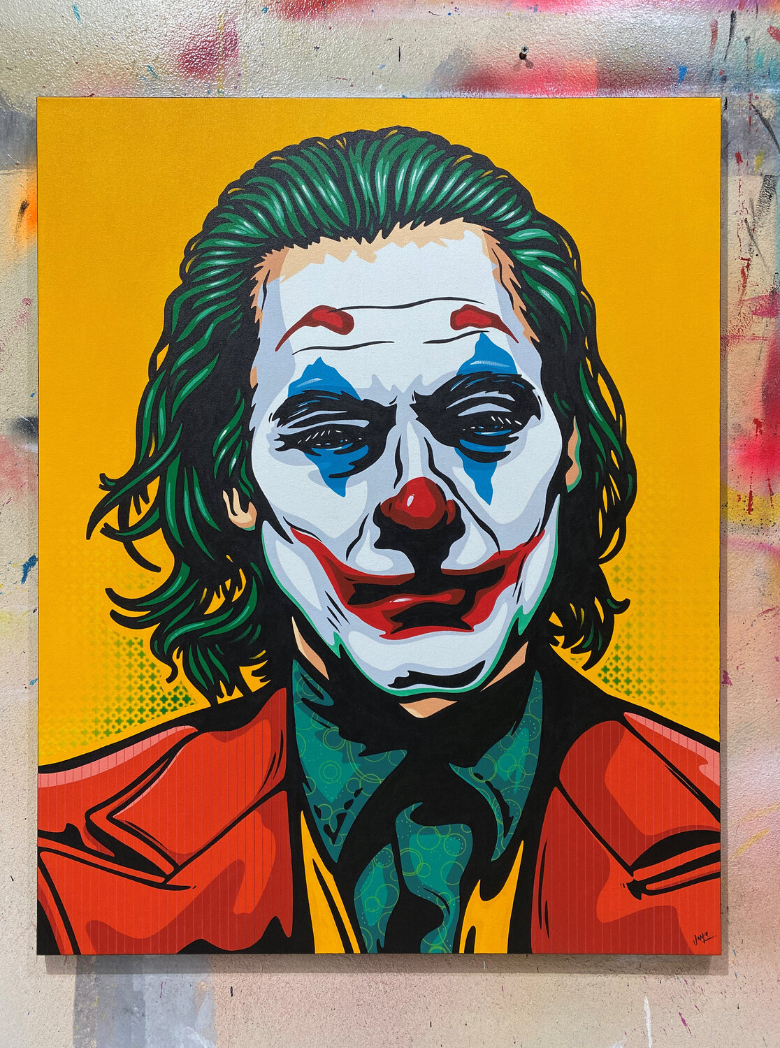 Joker by Jamie Lee (2023) : Painting Acrylic, Spray Paint on Canvas ...