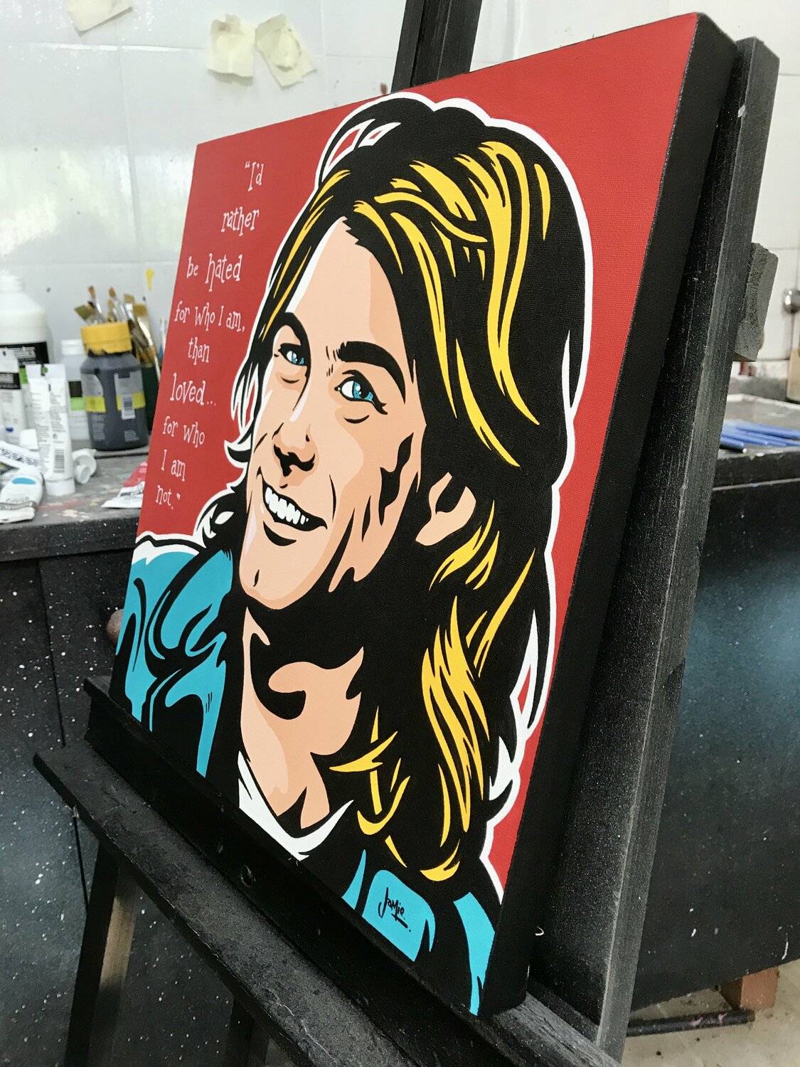 Kurt Cobain by Jamie Lee (2019) : Painting Acrylic on Canvas - SINGULART