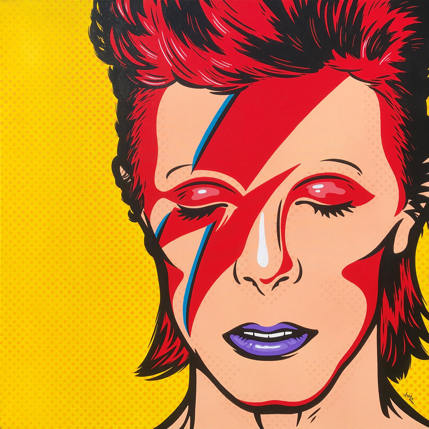 David Bowie by Jamie Lee (2021) : Painting Acrylic on Canvas - Singulart