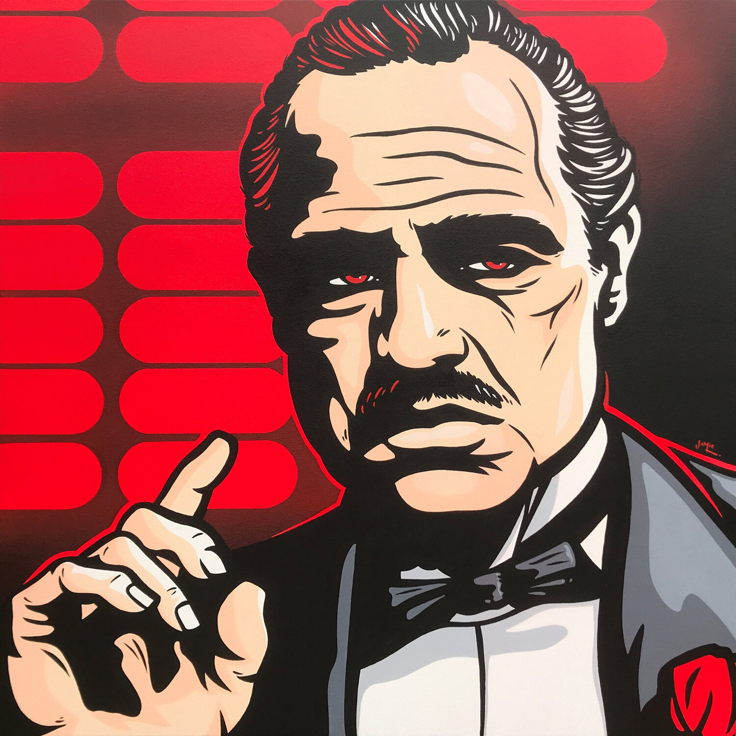 Vito Corleone by Jamie Lee (2022) : Painting Acrylic, Spray Paint on ...