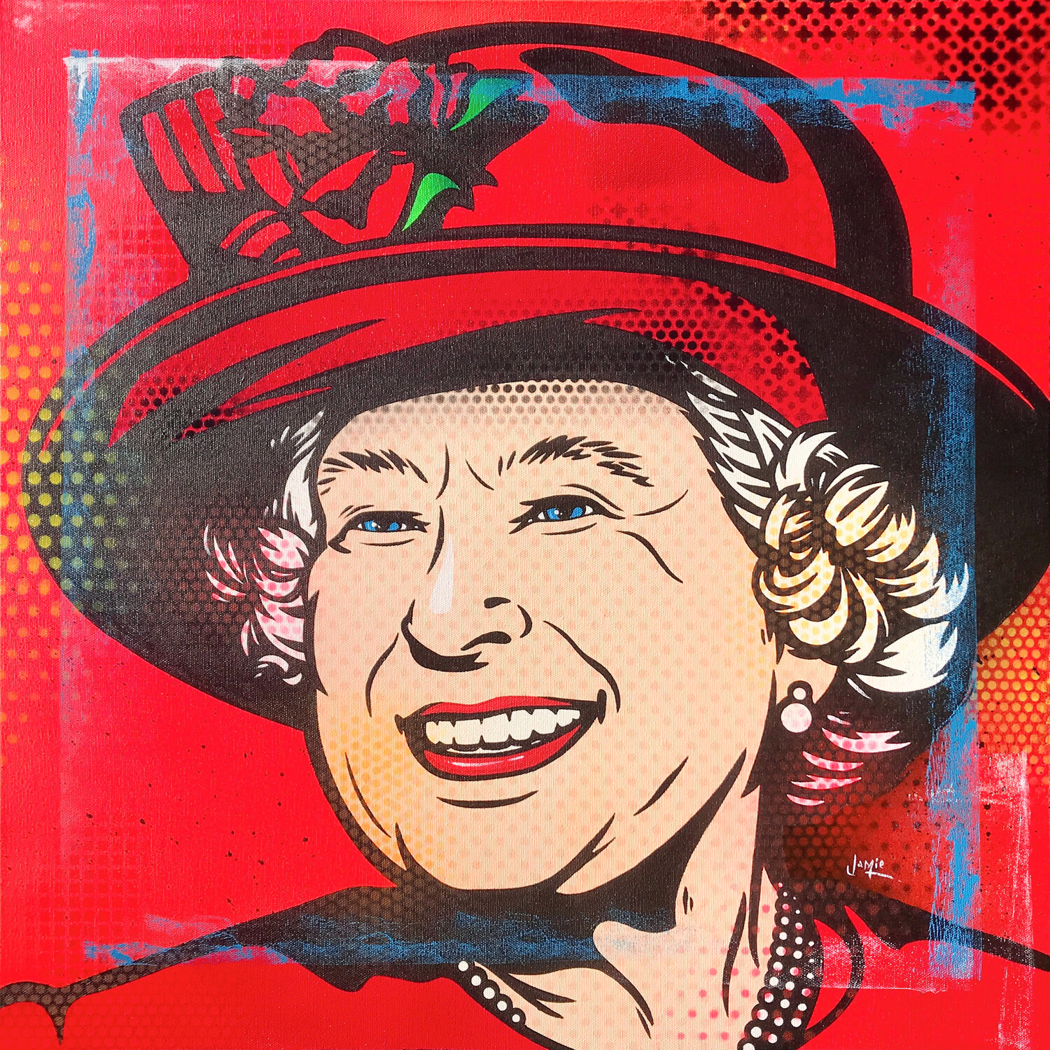 Her Majesty Queen Elizabeth II by Jamie Lee (2022) : Painting Acrylic ...