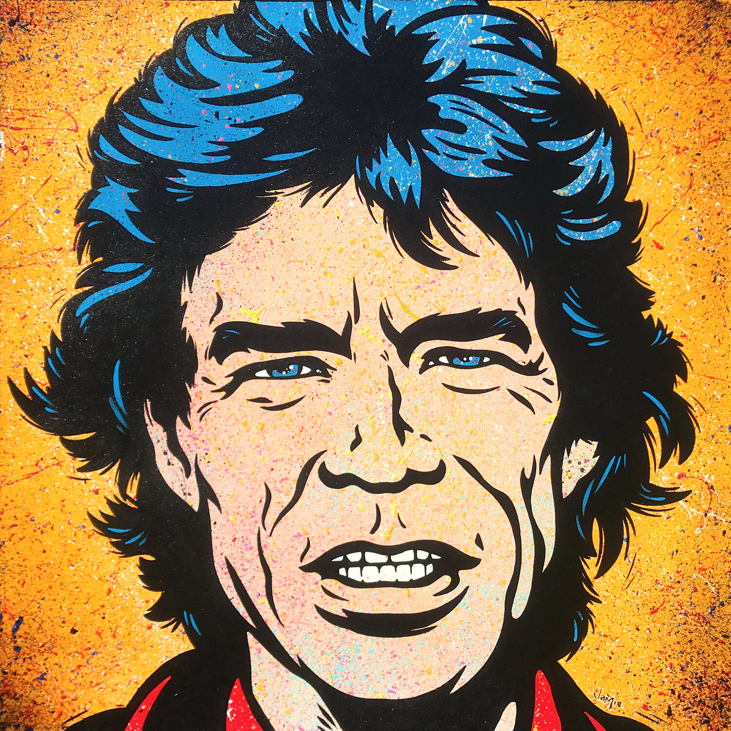 Mick Jagger de Jamie Lee (2019): Pintura Acrílico en Lienzo - Singulart