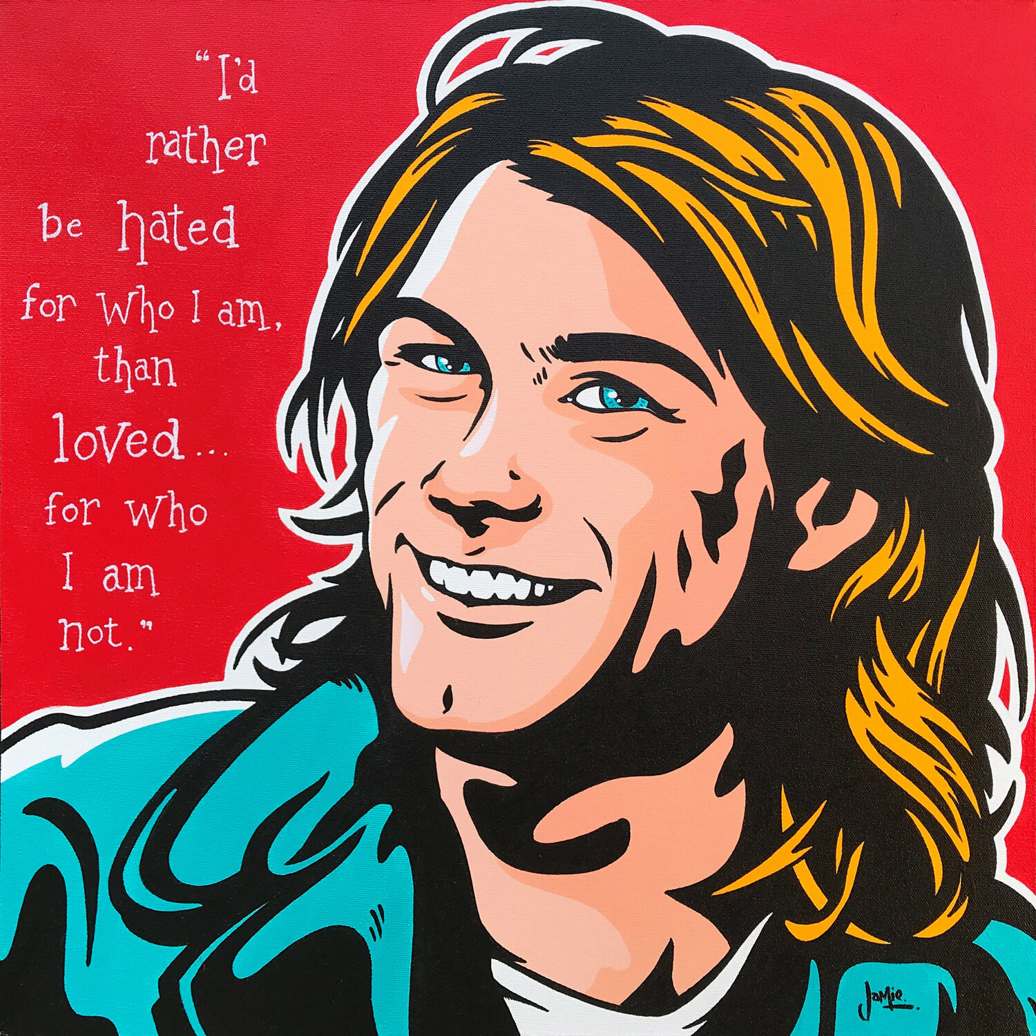 Kurt Cobain by Jamie Lee (2019) : Painting Acrylic on Canvas - SINGULART