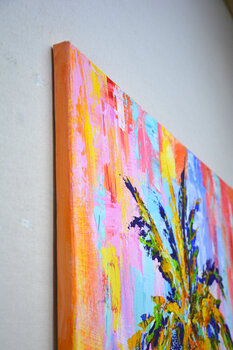 Palms. Ocean 3. by Iryna Kastsova (2022) : Painting Acrylic on Canvas ...