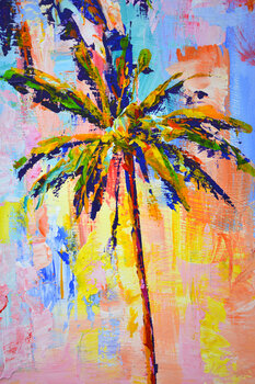 Palms. Ocean 3. by Iryna Kastsova (2022) : Painting Acrylic on Canvas ...