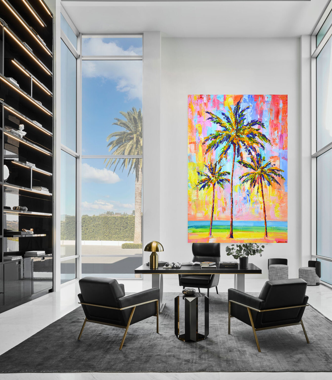 Palms. Ocean 3. by Iryna Kastsova (2022) : Painting Acrylic on Canvas ...