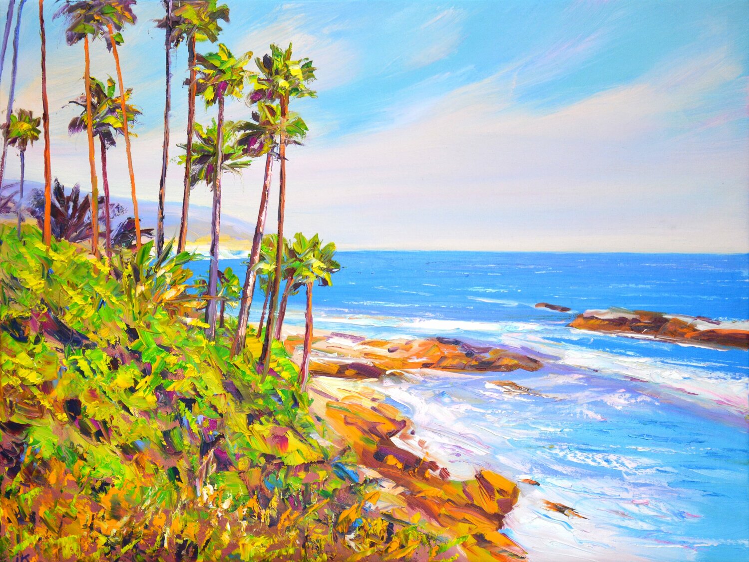 California. Palm trees. by Iryna Kastsova (2021) : Painting Oil on ...