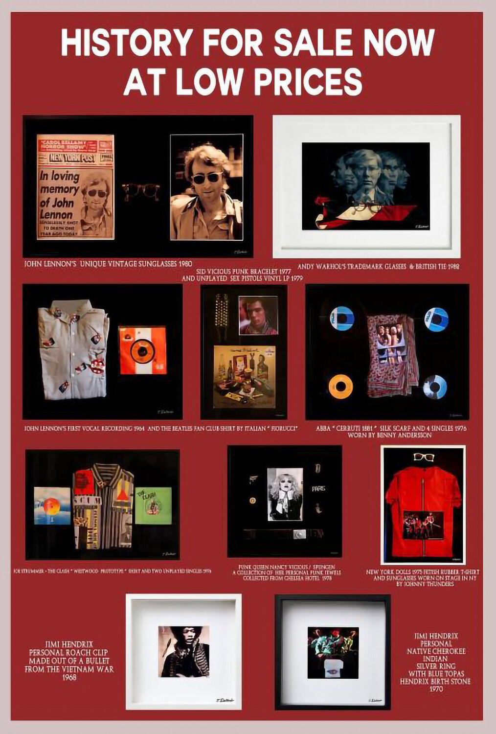 Andy Warhol Original 1970s British Tie and Warhol "special brand" of ...